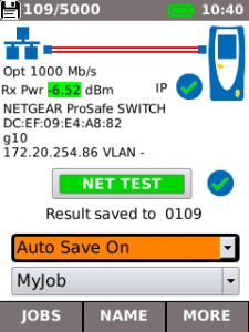 Network cable tester NaviTEK NT to troubleshoot copper and fiber networks.