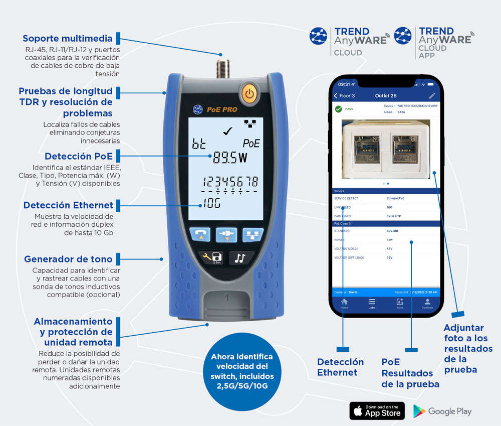 PoE Tester - PoE Pro Tester from TREND Networks eliminates guesswork