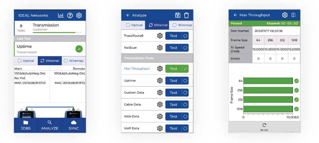Ethernet cable bandwidth tester SignalTEK 10G from TREND Networks