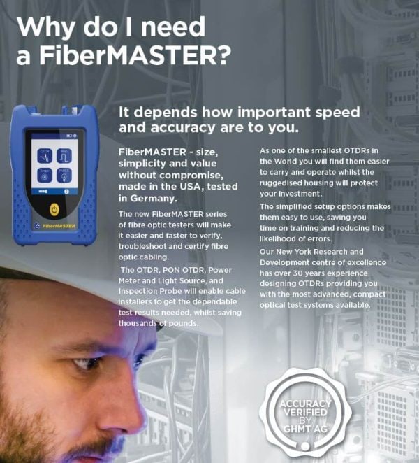 FIBERMASTER FIBRE OPTIC POWER METER / LIGHT SOURCE