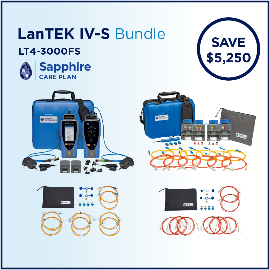 Bundle - LanTEK IV-S 3000MHz, FiberTEK IV, Accessories and Sapphire 1 ...